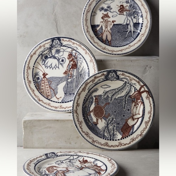 Anthropologie | Dining | Iso Anthropologie Gien Les Fables Plates Do ...